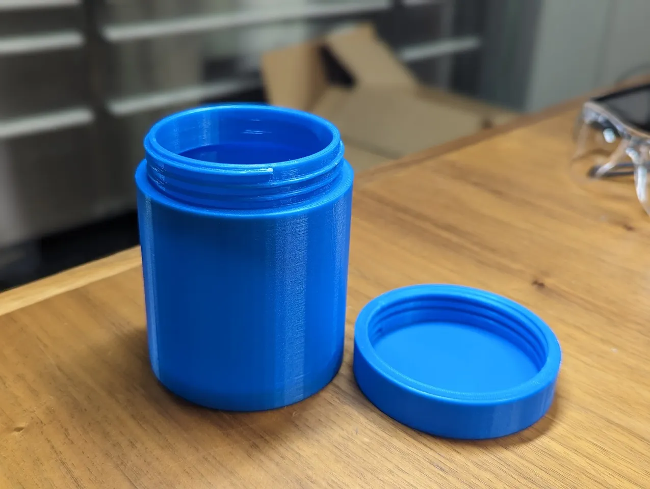 Simple Cylindrical Jar With Threaded Lid by tonydelite | Download free ...