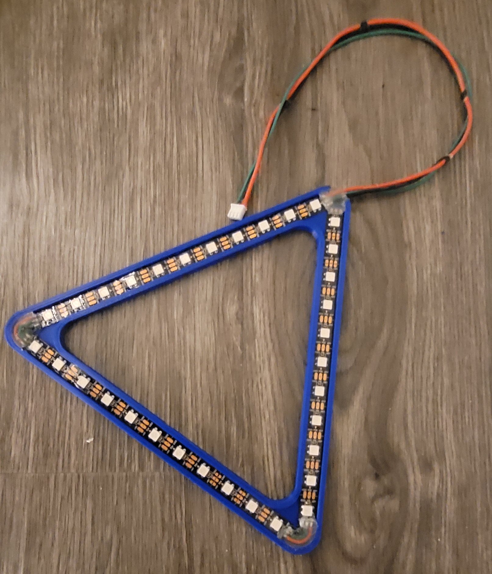 Triangle shaped Neopixel holder for Flsun v400 (Updated) by Lammenamm ...