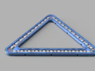 Triangle shaped Neopixel holder for Flsun v400 (Updated) by Lammenamm ...