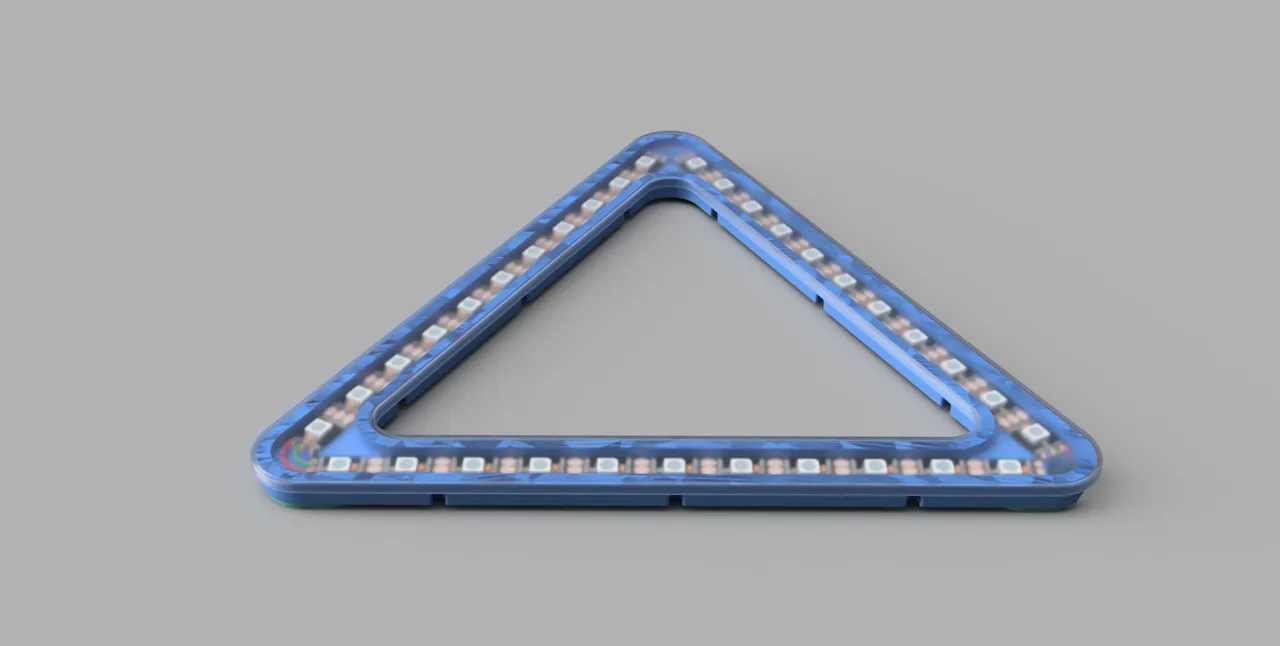 Triangle shaped Neopixel holder for Flsun v400 (Updated) by Lammenamm ...
