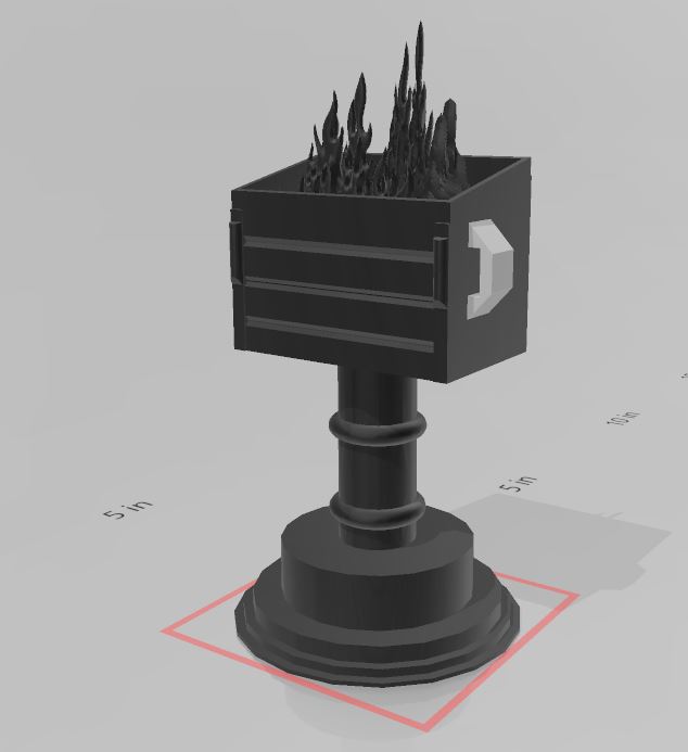 Dumpster Fire Trophy by brandon Rader | Download free STL model ...