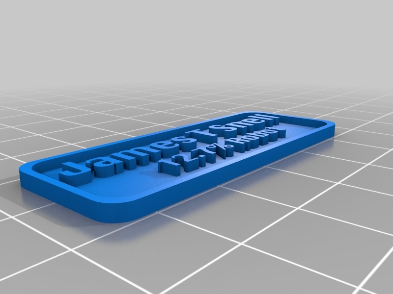 Customizable Name Tag by James Snell | Download free STL model ...