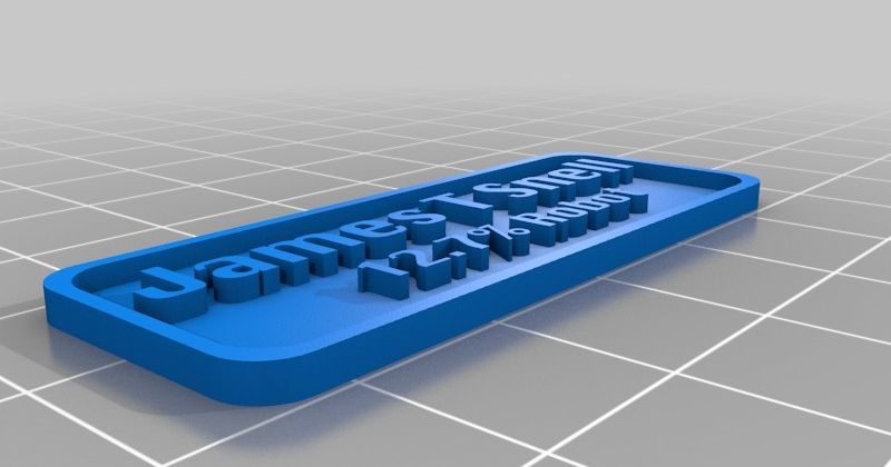 Customizable Name Tag by James Snell | Download free STL model | Printables.com