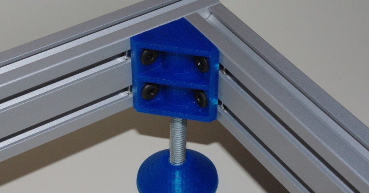 40 MM T-Slot Angle Bracket With Adjustable Foot by ctheroux | Download ...