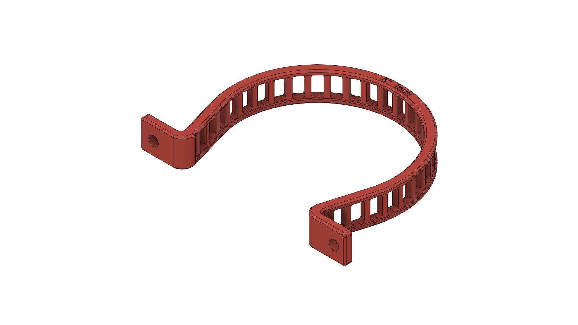 Hose Clamp 4" by PGold | Download free STL model | Printables.com