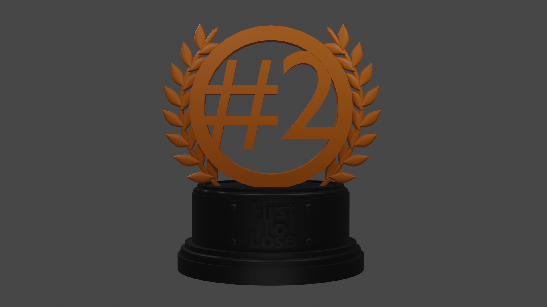 Number 2 is First to Lose by Fantasy3DPrintsShop | Download free STL ...