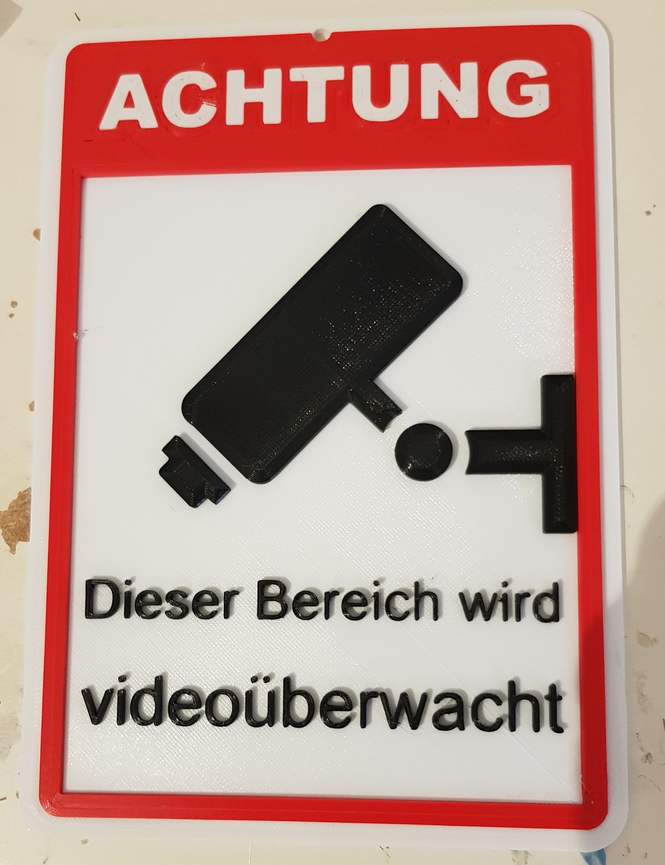 Video Surveillance Sign by Yezariael | Download free STL model ...