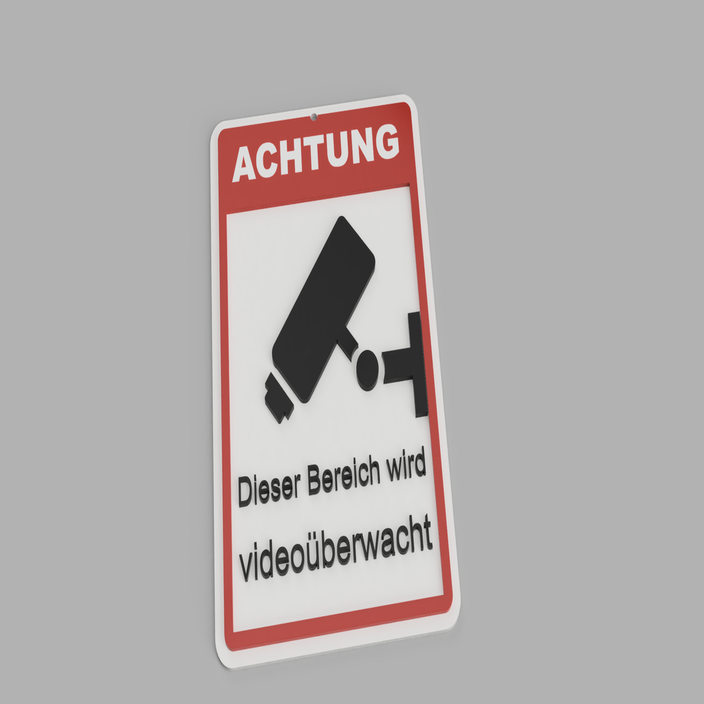 Video Surveillance Sign by Yezariael | Download free STL model ...