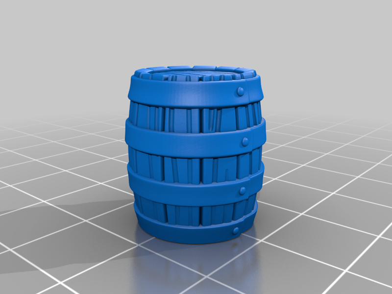 Yet another barrel (Supportless, FDM friendly) by Brite Minis ...
