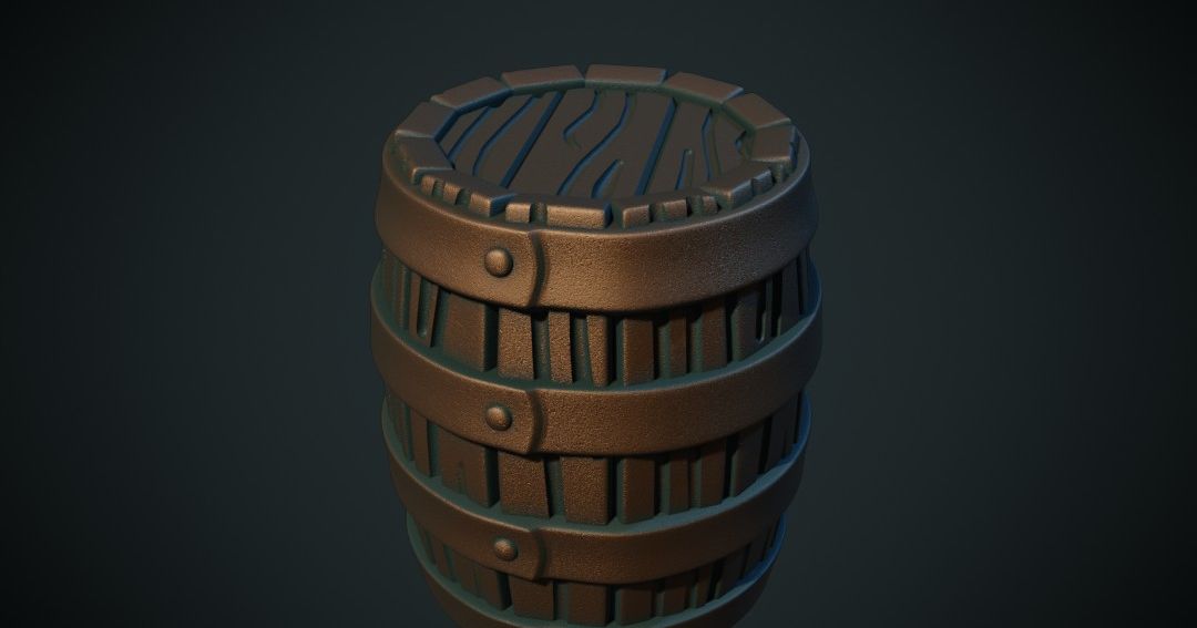 Yet another barrel (Supportless, FDM friendly) by Brite Minis ...