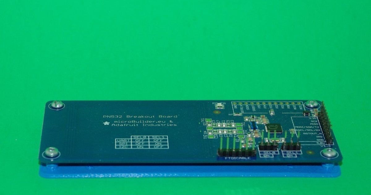PN532 Breakout Board Mounting Plate And Drilling Guide by ctheroux ...