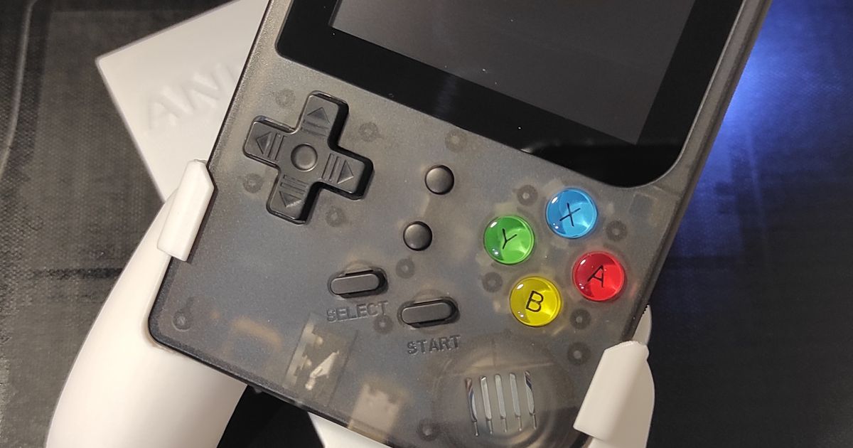 Anbernic RG300 Grip, Front Cover, Stand by STR | Download free STL ...