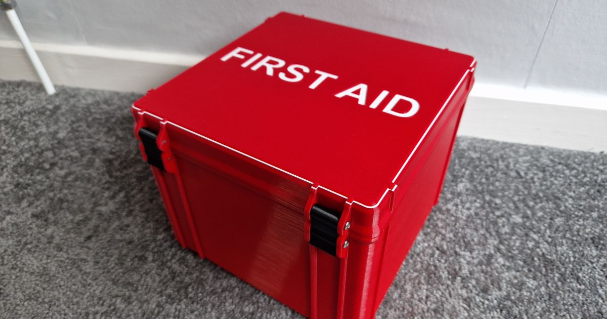 Large First Aid Box (Rugged Box Remix) by MNA24 | Download free STL ...