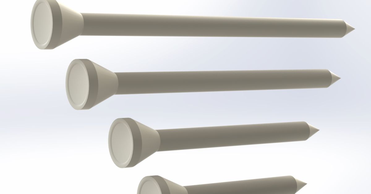 Golf Tees to put the ball on. by THop3D | Download free STL model ...