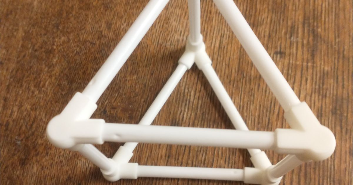 Straw Triangular Prism Connector by Books | Download free STL model ...