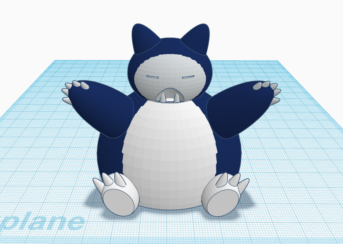 Snorlax with files for multi material printing by 3dzeke | Download ...