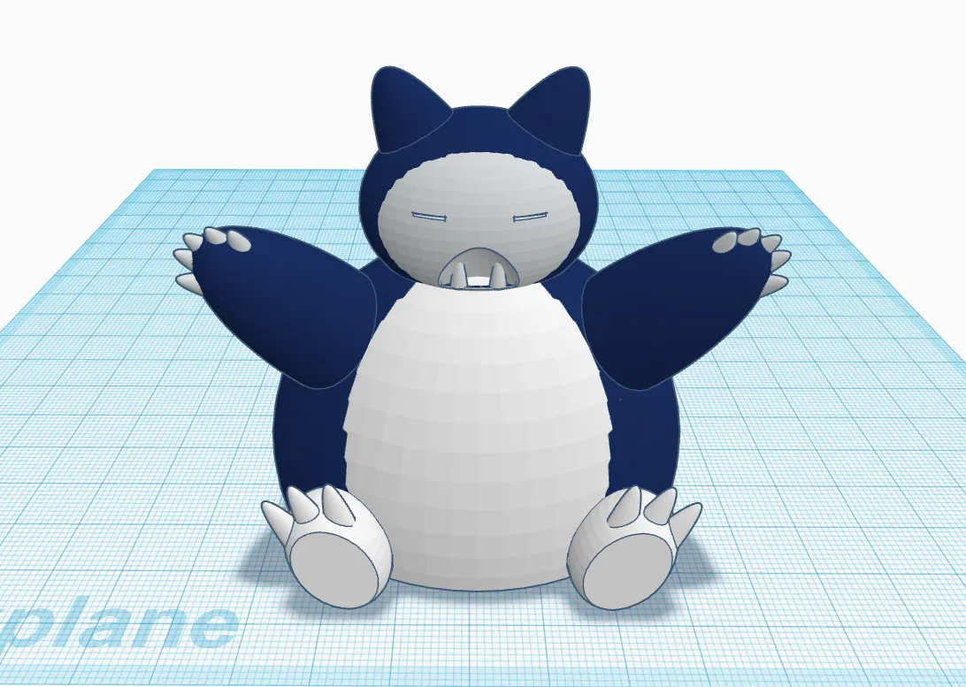Snorlax with files for multi material printing by 3dzeke | Download ...