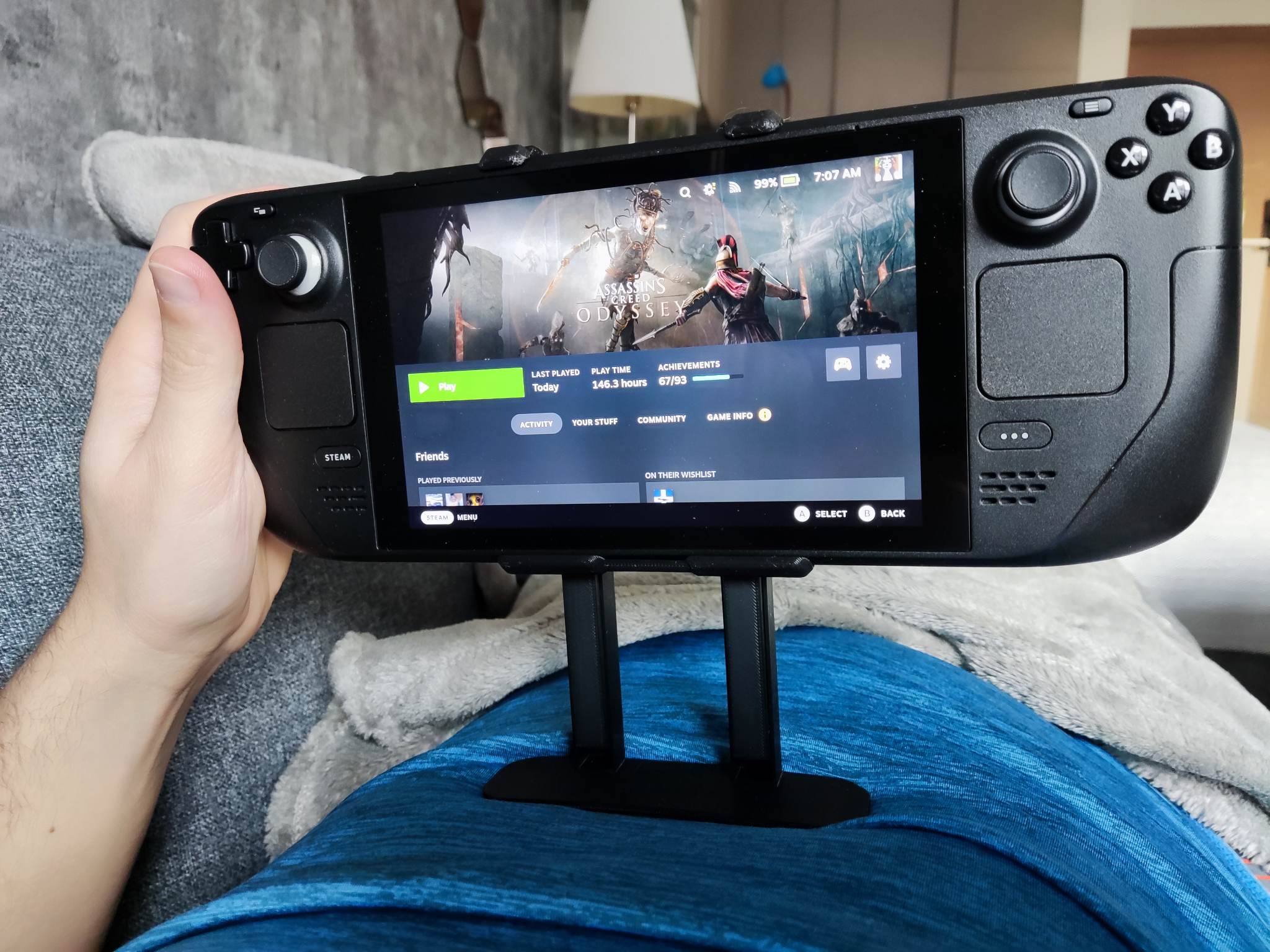 Steam Deck Belly Stand Adjustable by porgekins | Download free STL ...