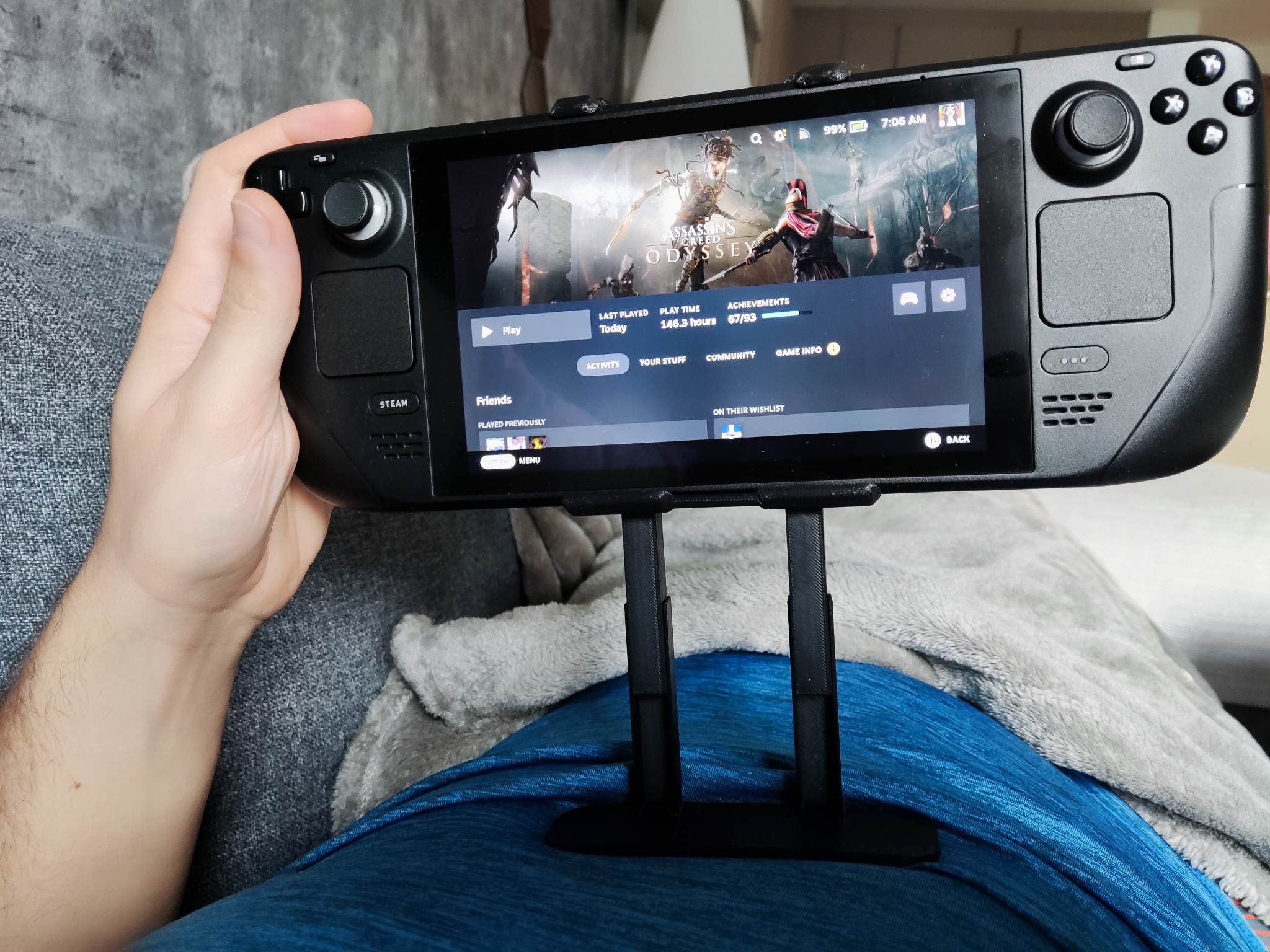 Steam Deck Belly Stand Adjustable by porgekins | Download free STL ...