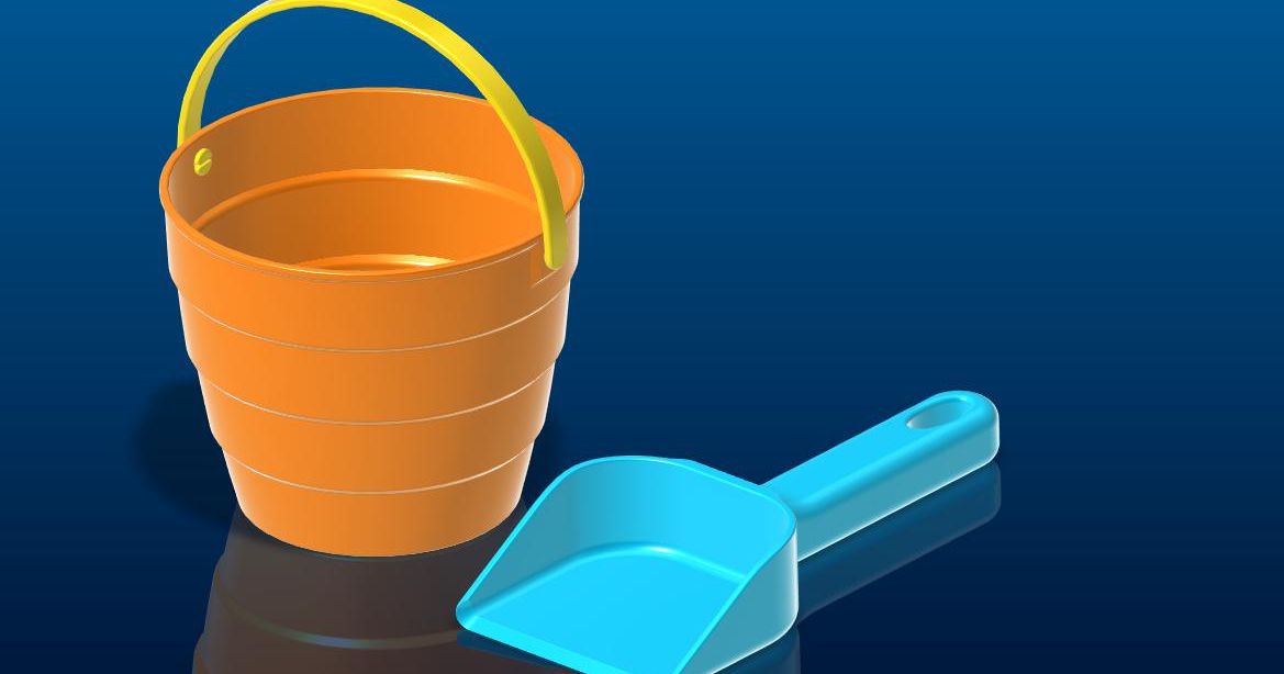 Sandbox Toys. Sand Bucket and Shovel. Kyblík a lopatka na pískoviště by Javar | Download free ...