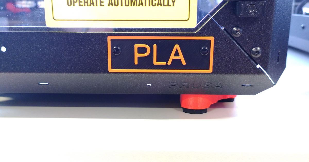 Material and Nozzle Signs for Prusa Enclosure by wuerfel | Download ...