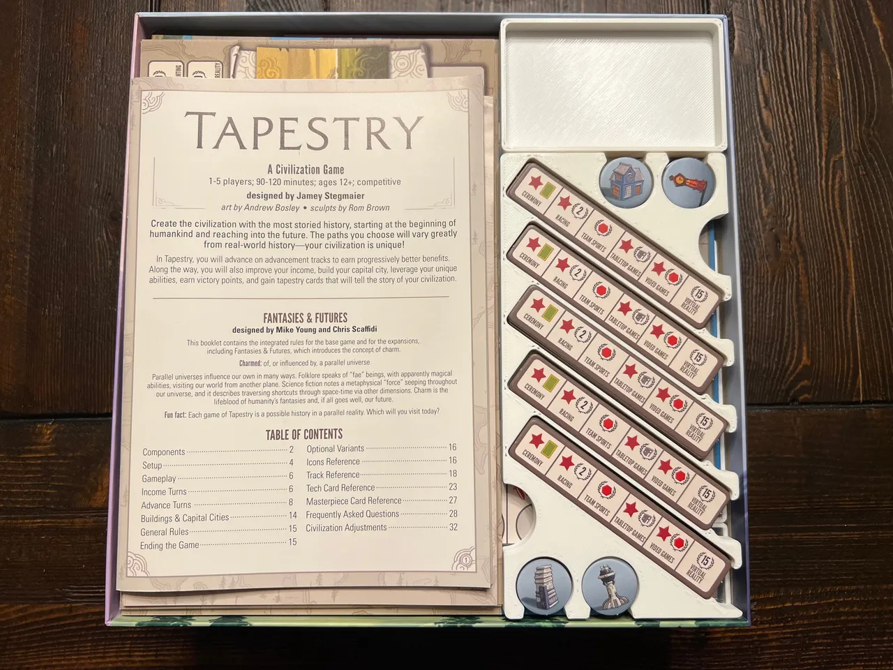 Tapestry Insert / Organizer - Fits All Three Expansions (Fantasies & Futures, Arts ...