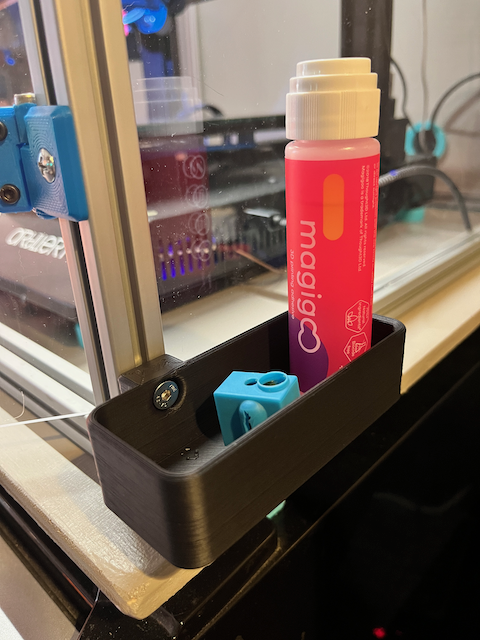 Extrusion profile printer enclosure accessory set - hooks, holders and ...
