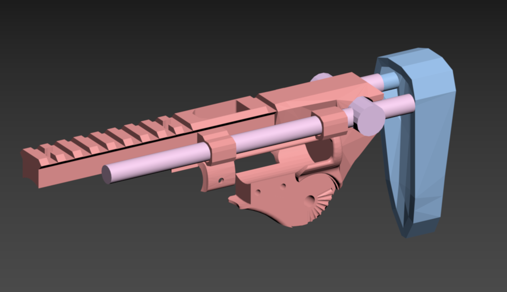 Action Army AAP01 (airsoft) retractable stock by CaptainMarc | Download ...