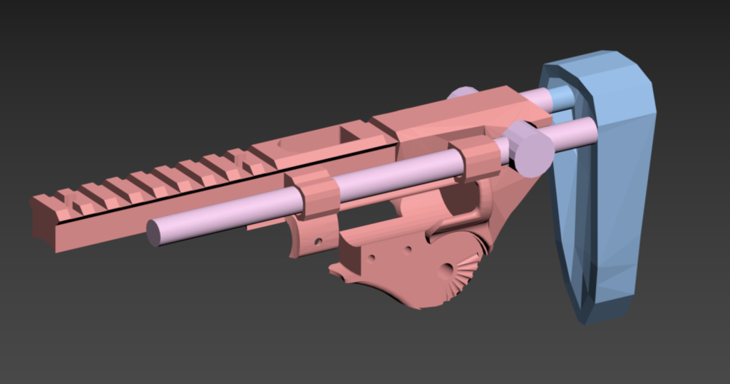 Action Army AAP01 (airsoft) retractable stock by CaptainMarc | Download ...