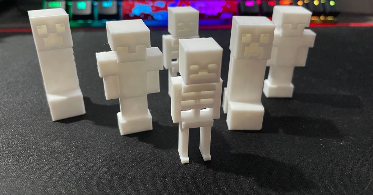 Minecraft mob pack by WOW 3D | Download free STL model | Printables.com