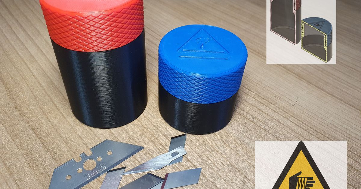 Utility Knife Blade Container by PeterDesigns | Download free STL model ...