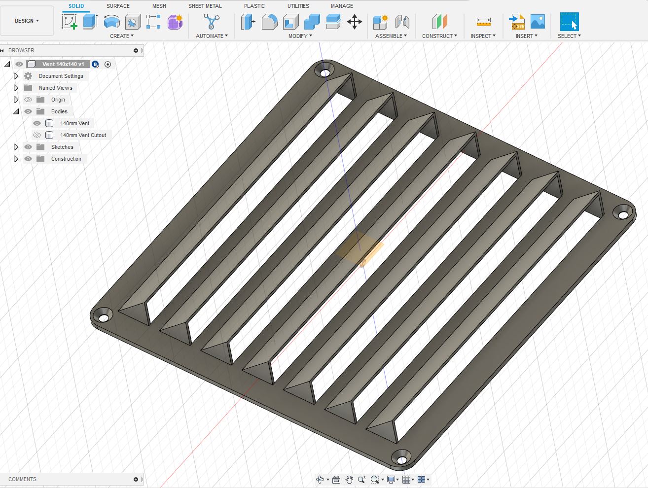 120mm fan vent by IPIND 3D | Download free STL model | Printables.com