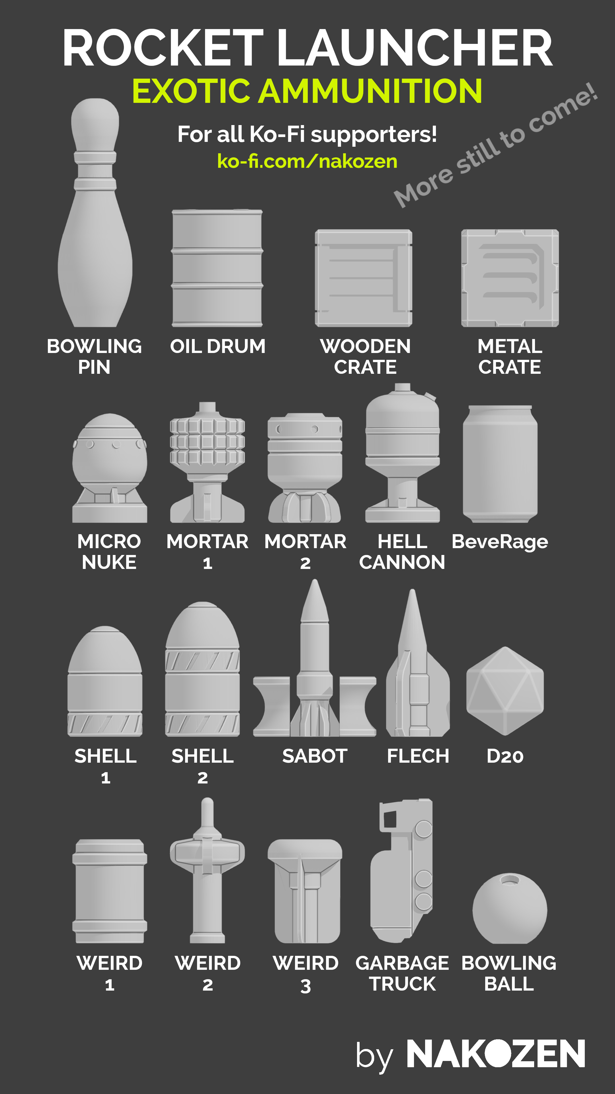 Rocket Launcher Toy | Print-in-Place by Nakozen | Download free STL ...