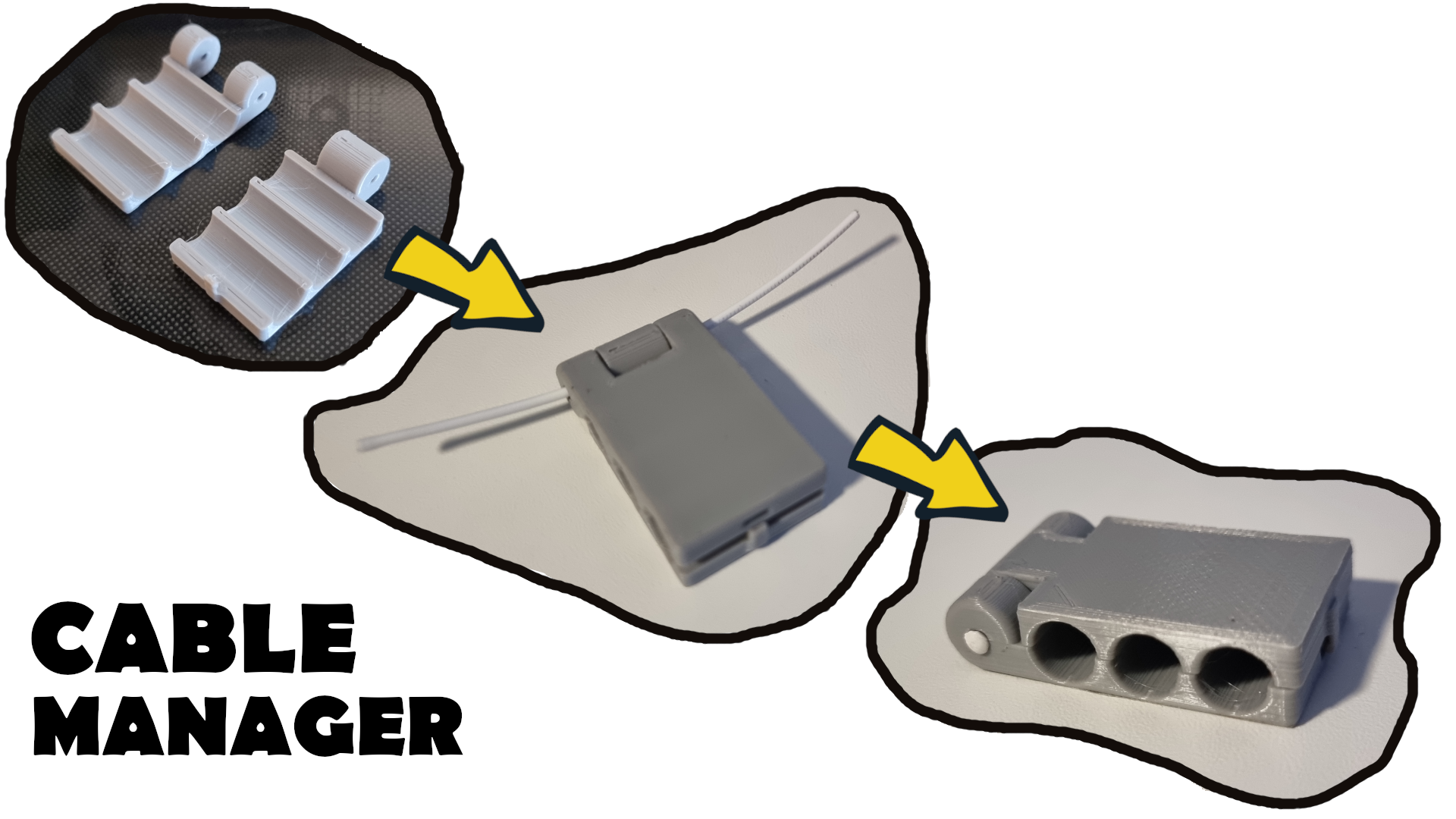 Cable manager by Kay | 3D Models | Download free STL model | Printables.com