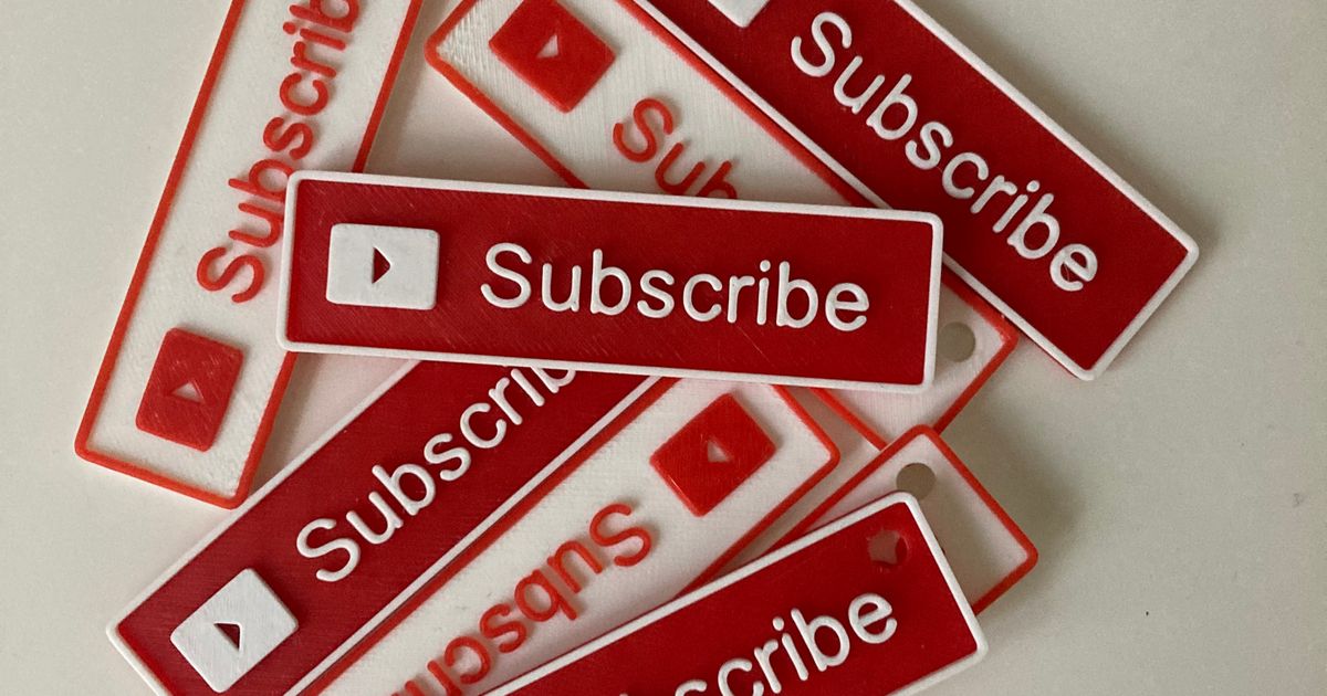 Youtube/Subscribe tag by jumbre23 | Download free STL model ...