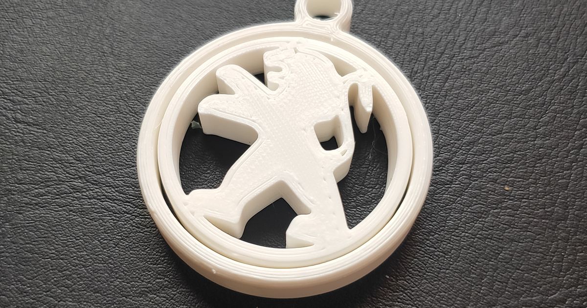 Peugeot Gyro Keychain by gr.makers | Download free STL model ...