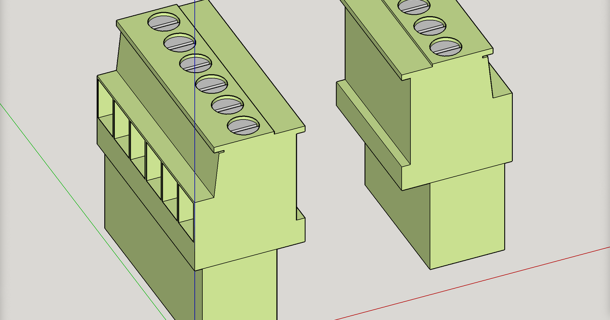 For modeling DIY PCB / Electronics — 4-wire and 6-wire quick connects ...