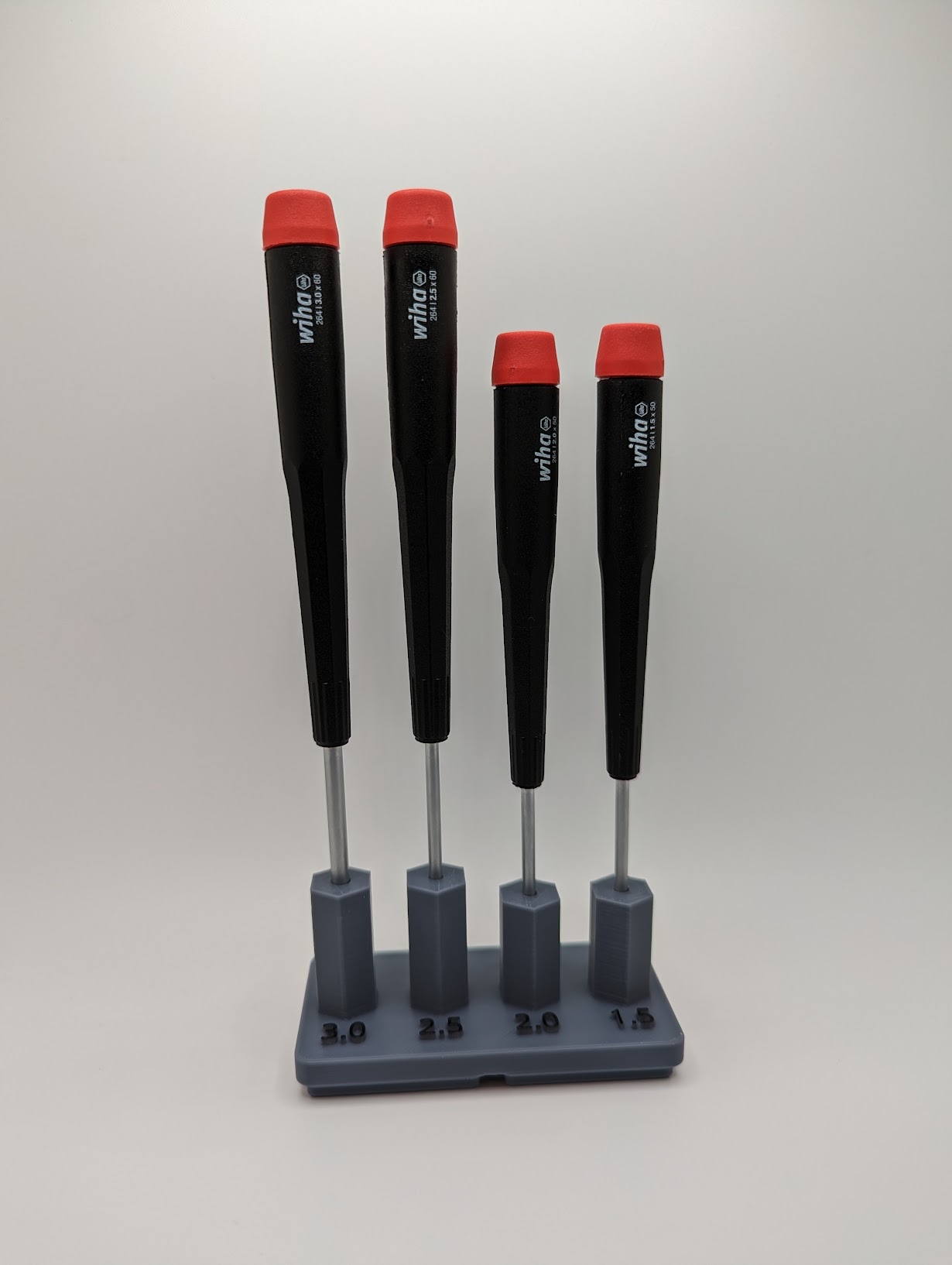 Gridfinity Wiha Ball Hex Screwdrivers 26491 4-Piece by Shoe | Download free STL model ...