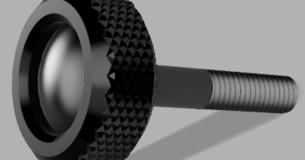 Finger Screw with knurled surface by poulanker | Download free STL ...