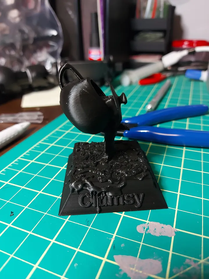 Clumsy tea pot trophy by maskedjoey | Download free STL model ...