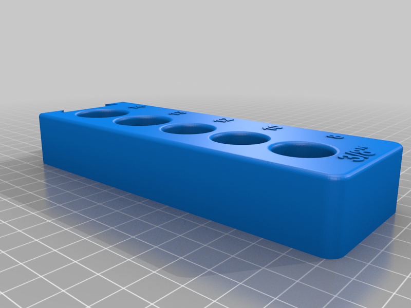 3/8in Metric Deep Socket Tray by Wiseone | Download free STL model ...