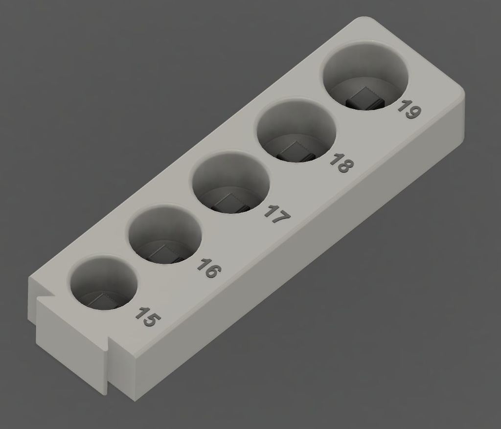 3/8in Metric Deep Socket Tray by Wiseone | Download free STL model ...