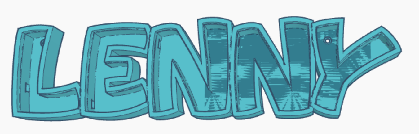 "LENNY" LED- Namenslampe by Tomsen | Download free STL model ...