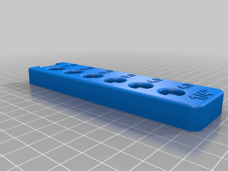 1/4in Metric Socket Rail by Wiseone | Download free STL model ...