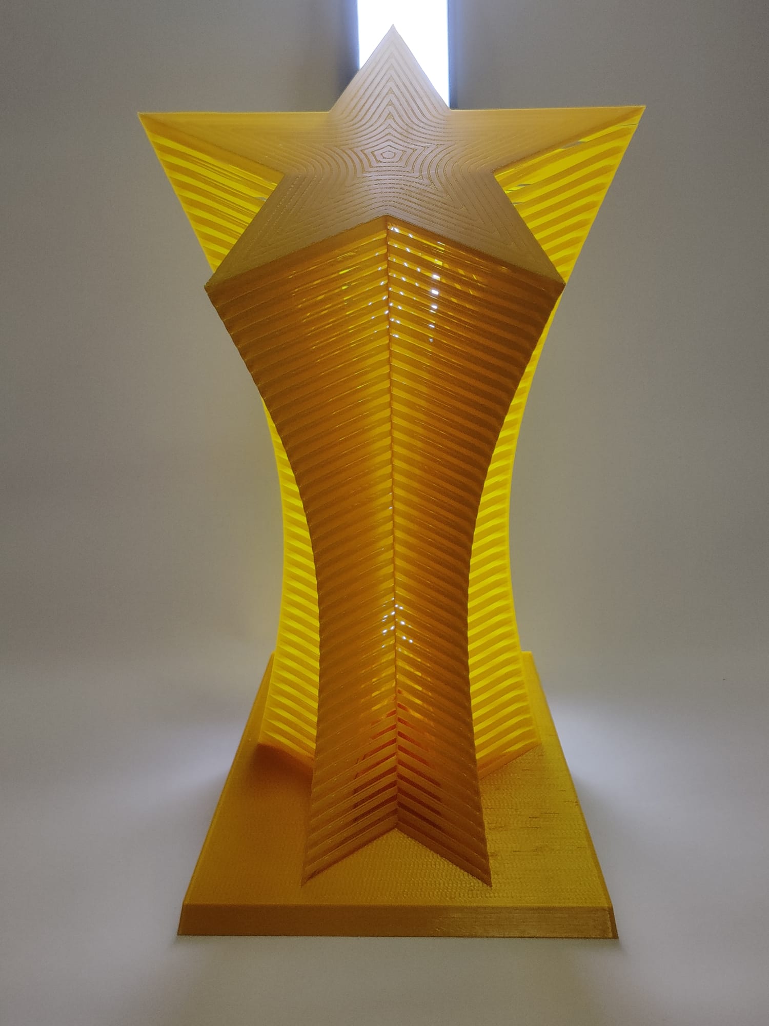 Star Layered Texture Vase Mode Trophy With Stand by CohereTools ...