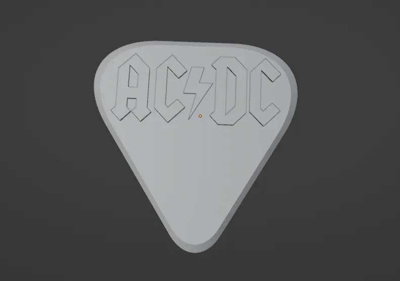 AC/DC plectrum by MCcreator | Download free STL model | Printables.com