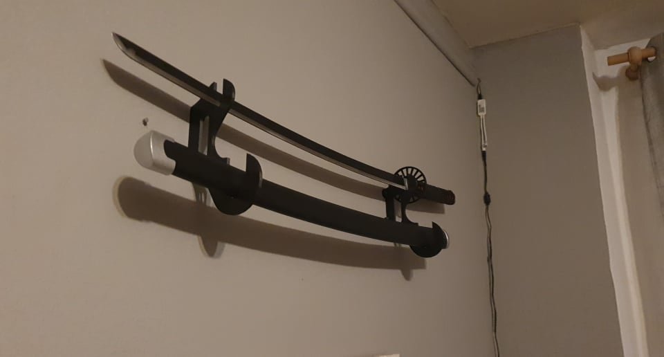 Wall holder for sword and case by Rh82 | Download free STL model ...