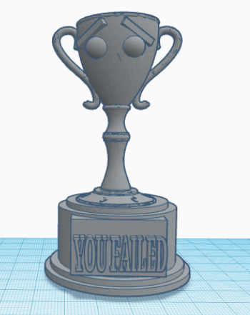 You failed trophy by qisom29 | Download free STL model | Printables.com