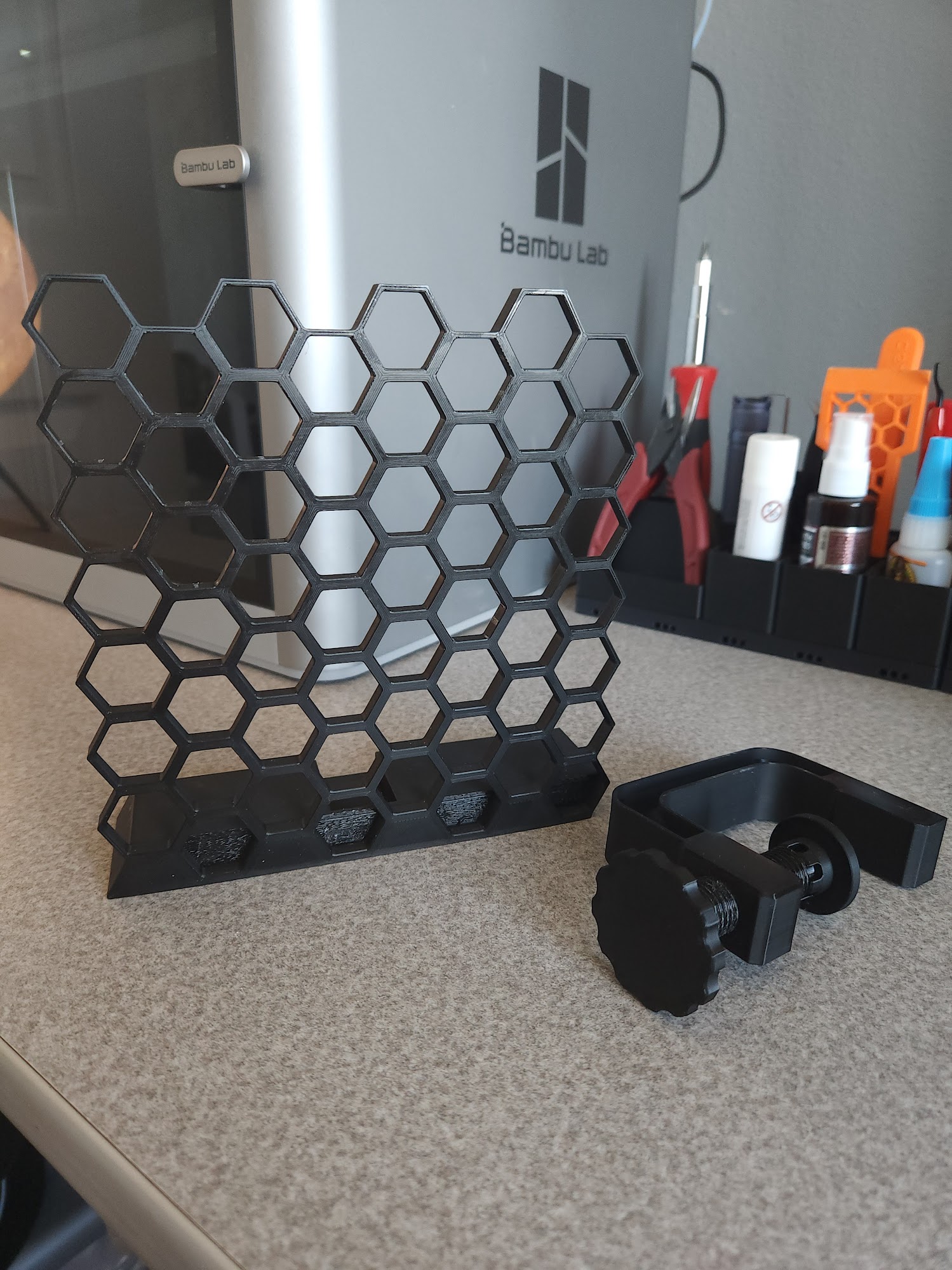 Honeycomb Storage Clamp on Desk Mount by Carl Belcher | Download free ...