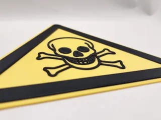 Warning/Danger Sign 2 Color by Triple G Workshop | Download free STL ...